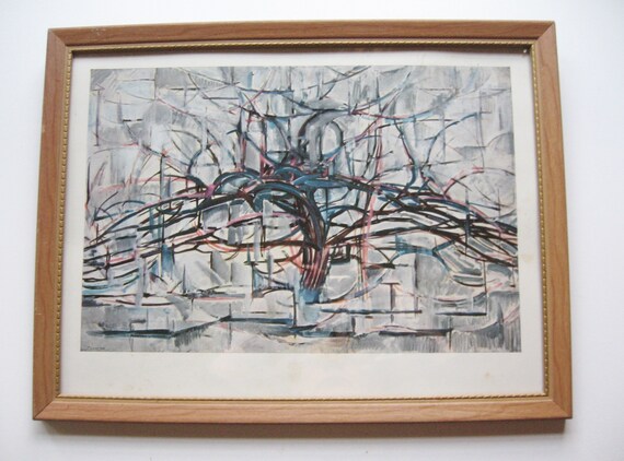 Cubist Tree by Piet Mondrian Print in Wood Frame | Etsy