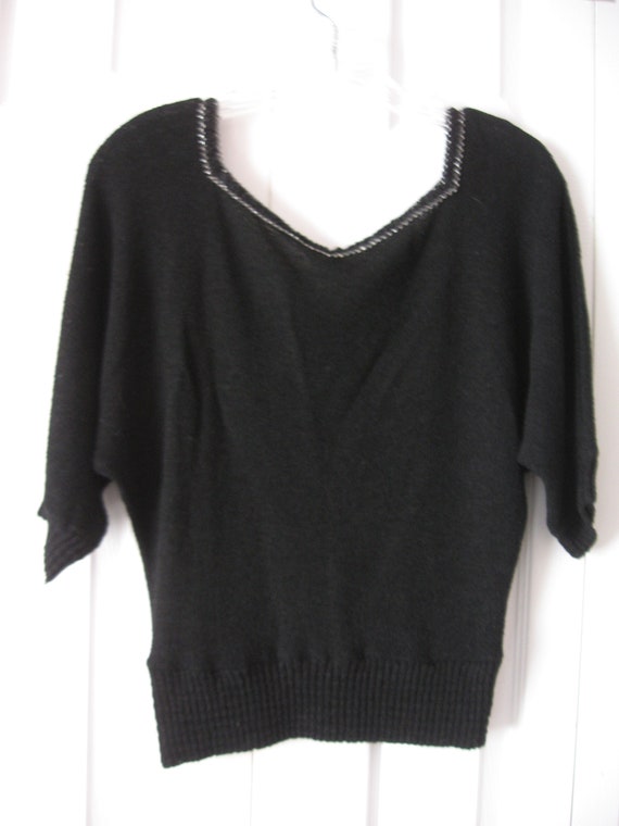 Vintage 1950s Apollo Sweater with Champagne Pearls, R… - Gem