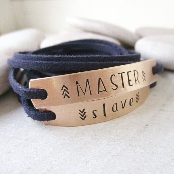 Master and Slave Matching Bracelets Choose Your Metal BDSM | Etsy