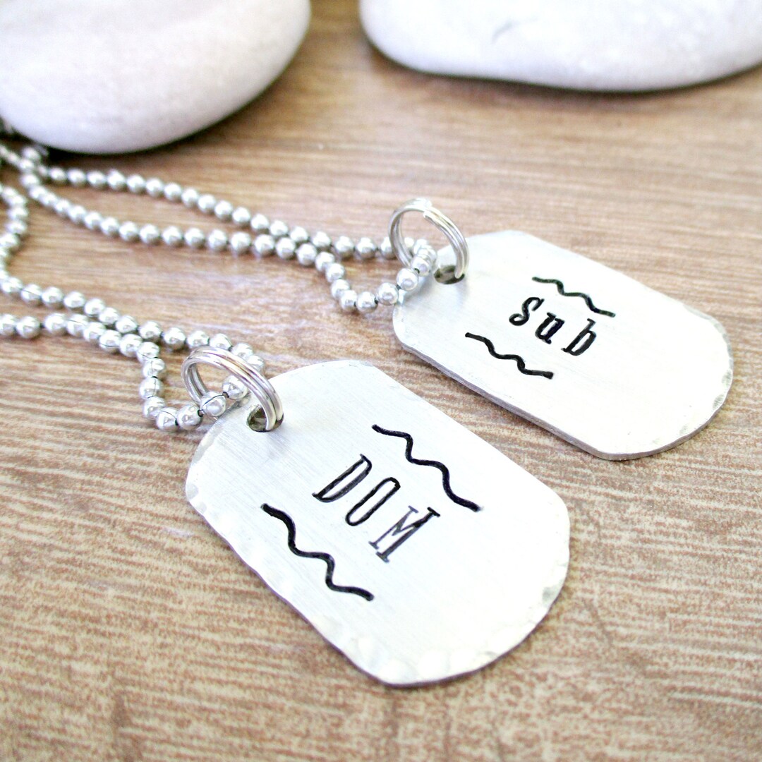 Dom and sub Necklace Set, Dom Necklace, Set of 2 BDSM, Matching BDSM ...