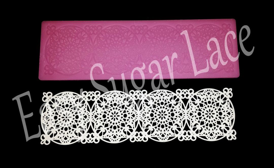 Silicone MEDALLION CAKE LACE Mat / Mold for Edible Sugar Lace (1 Row ...