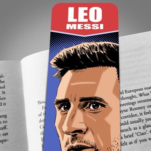 LIONEL MESSI Double-sided Illustrated Football BOOKMARK, Inter Miami ...