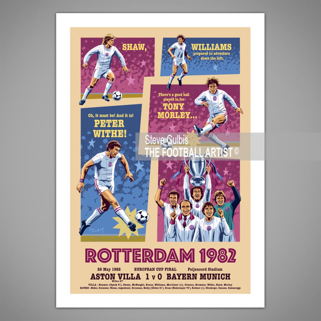 EUROPEAN CUP FINAL Rotterdam 1982, Aston Villa Football Champions ...