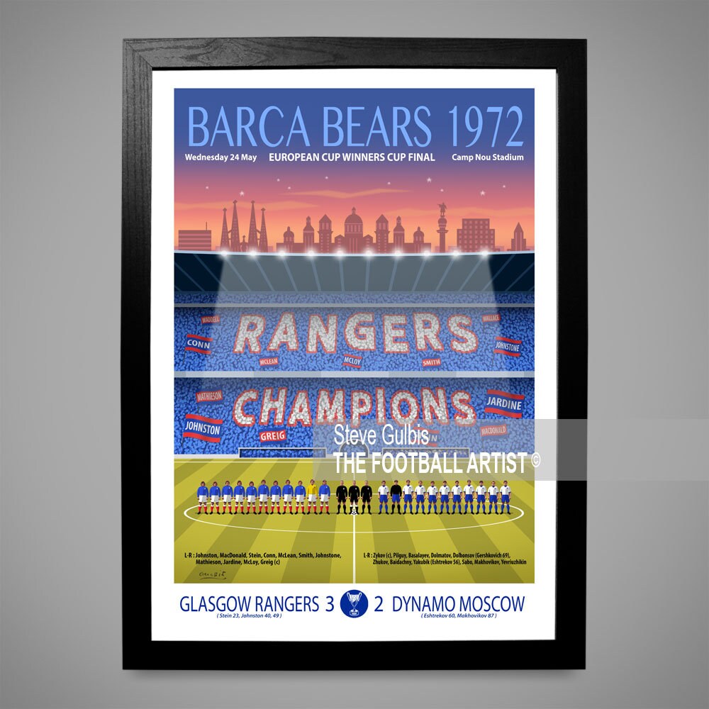 BARCA BEARS 1972 Rangers Football European Cup Winners Cup | Etsy