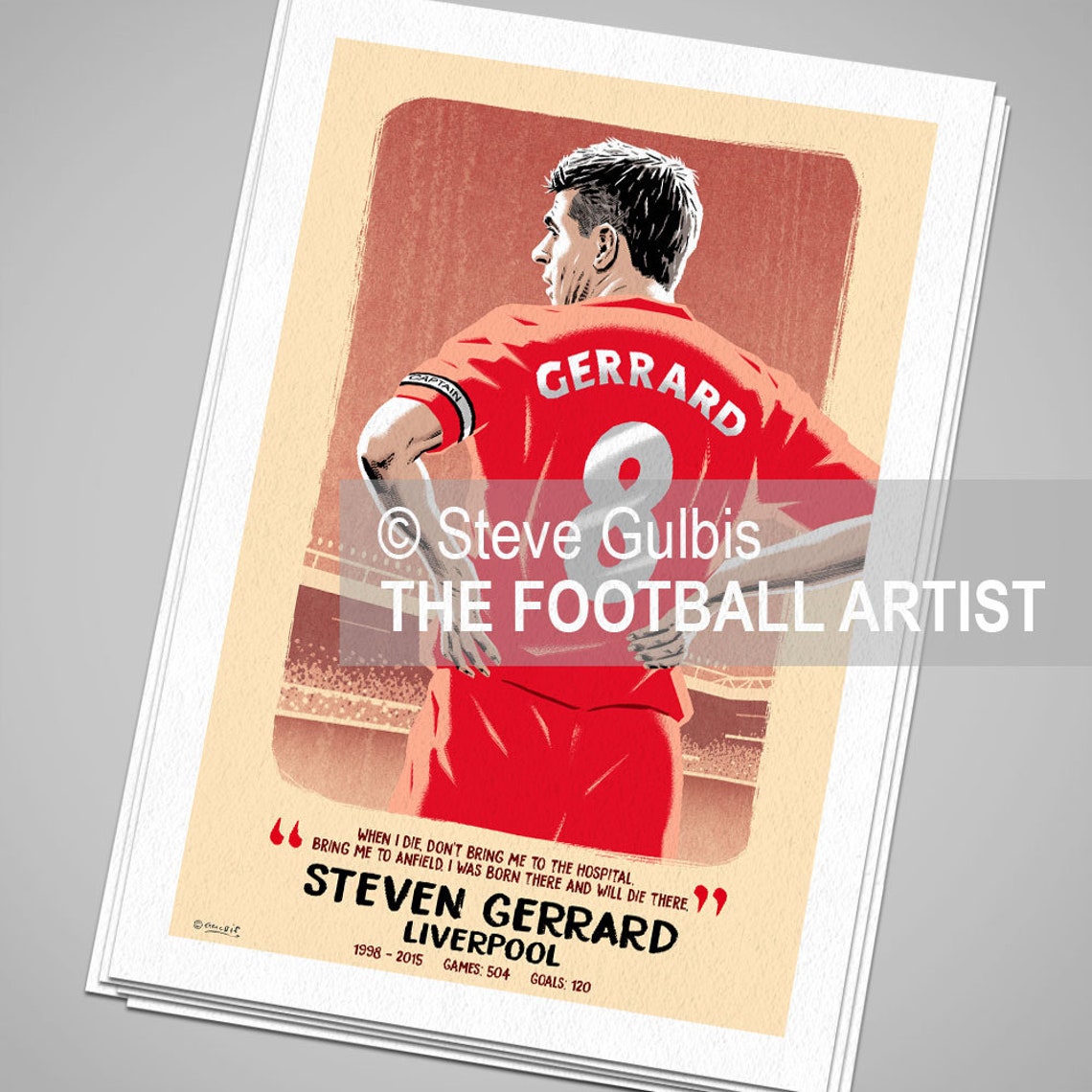 STEVEN GERRARD Liverpool Football Giclee Art Print - Etsy UK
