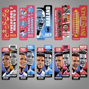 JUDE BELLINGHAM Double-sided Illustrated Football BOOKMARK, England ...