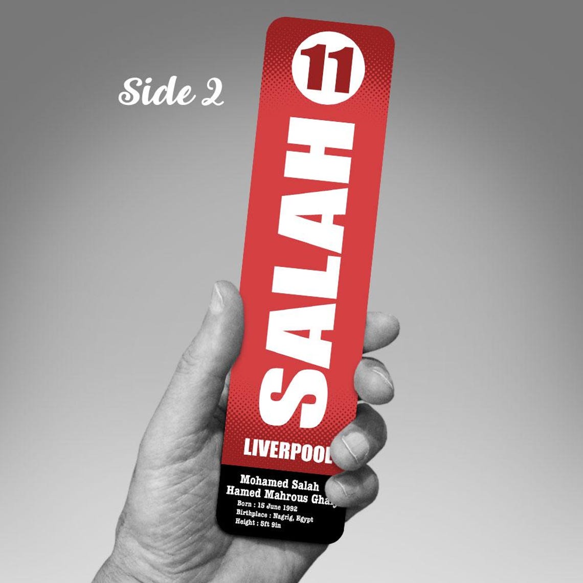 MO SALAH, LIVERPOOL, Illustrated and Laminated Football Bookmark ...