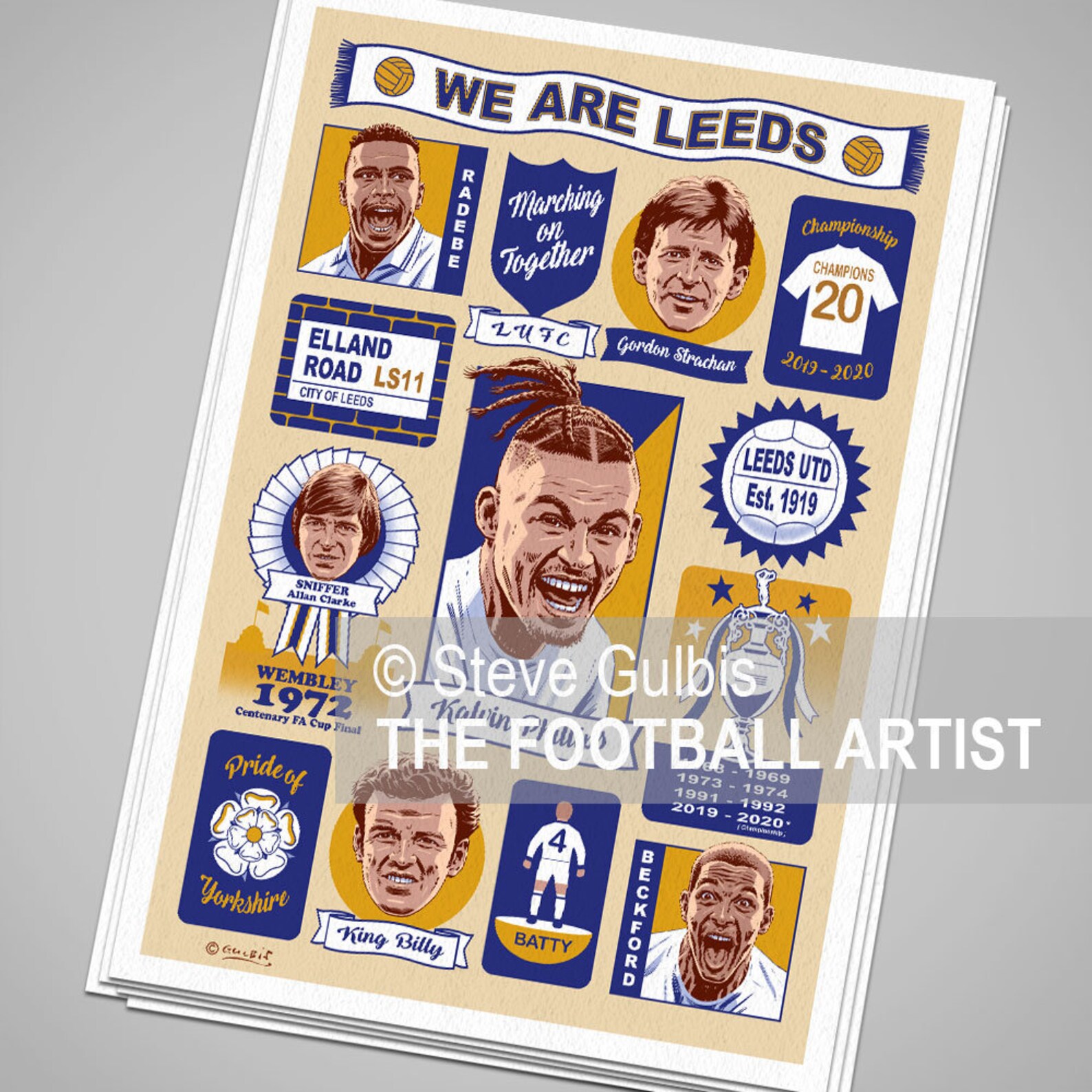 WE ARE LEEDS Football Giclee Art Print Leeds United - Etsy UK