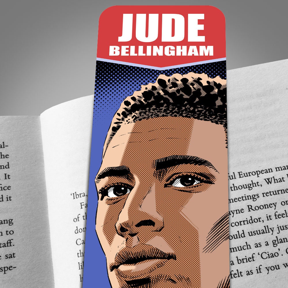 JUDE BELLINGHAM Double-sided Illustrated Football BOOKMARK, England ...