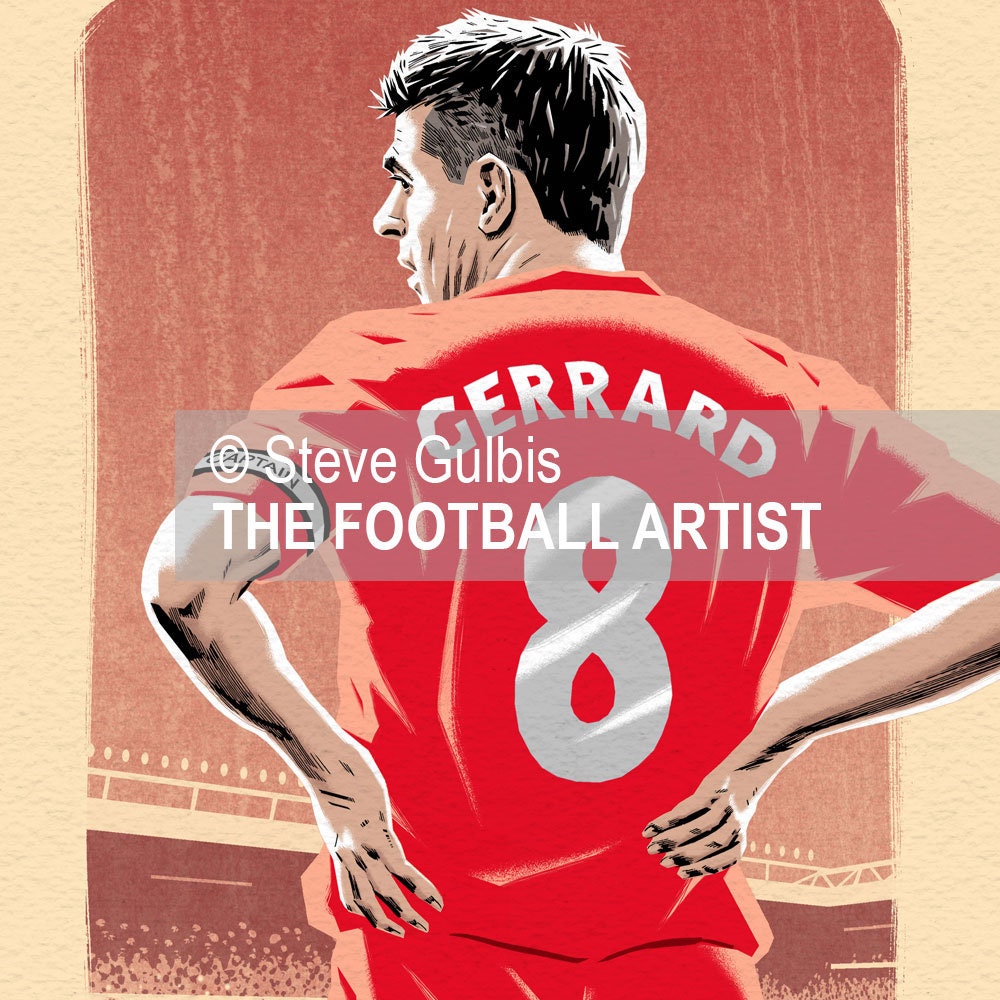 STEVEN GERRARD Liverpool Football Giclee Art Print - Etsy UK