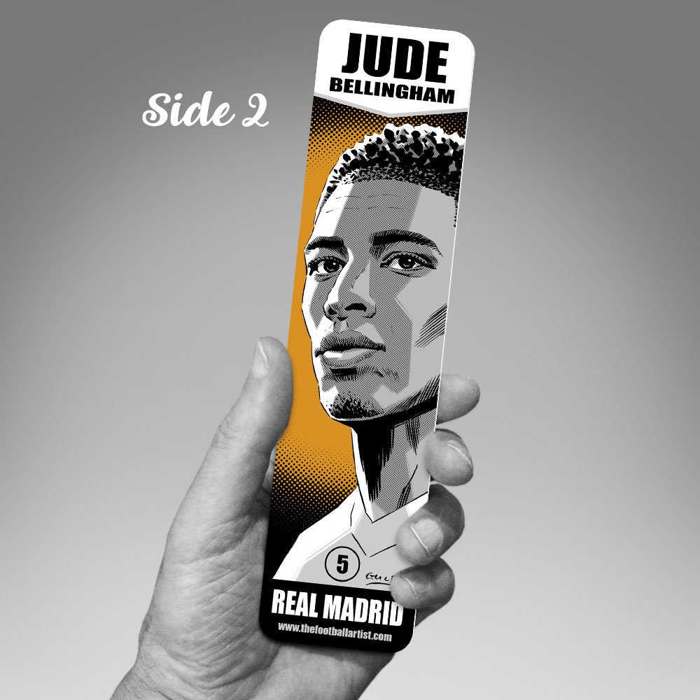 JUDE BELLINGHAM Double-sided Illustrated Football BOOKMARK, England ...