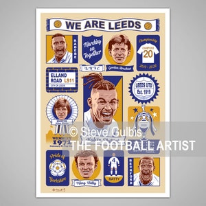 WE ARE LEEDS, Football, Giclee Art Print, Leeds United Football ...