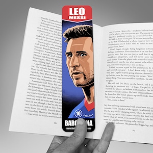 LIONEL MESSI Double-sided Illustrated Football BOOKMARK, Inter Miami ...