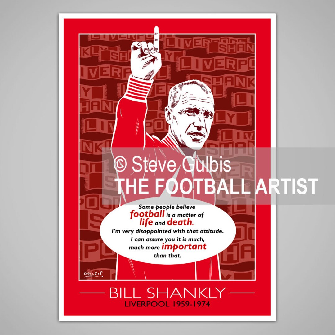 BILL SHANKLY Liverpool Football Giclee Art Print Poster - Etsy UK