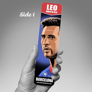 LIONEL MESSI Double-sided Illustrated Football BOOKMARK, Inter Miami ...