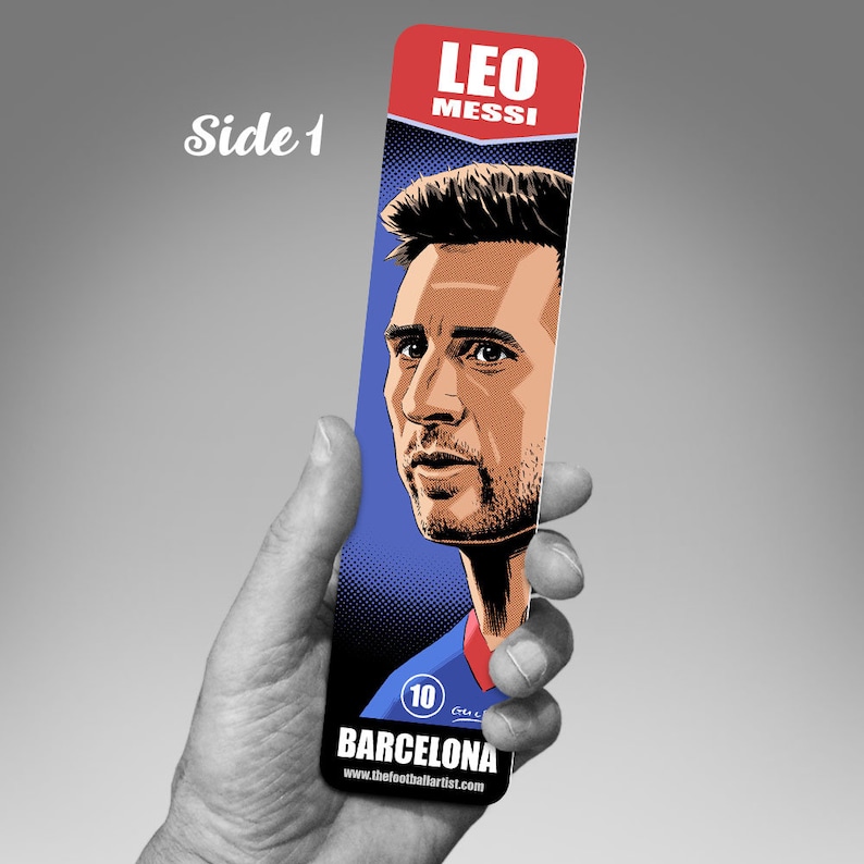 LIONEL MESSI Double-sided Illustrated Football BOOKMARK, Inter Miami ...