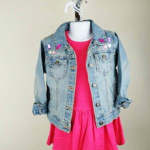 Girl Denim Jacket, Restyled Girl Bling Denim Jacket, Pink Horse ...