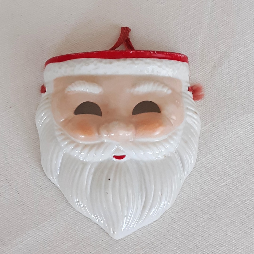 Vintage Silvestri Santa Claus Face Mask Christmas Ornament Wall Hanging ...
