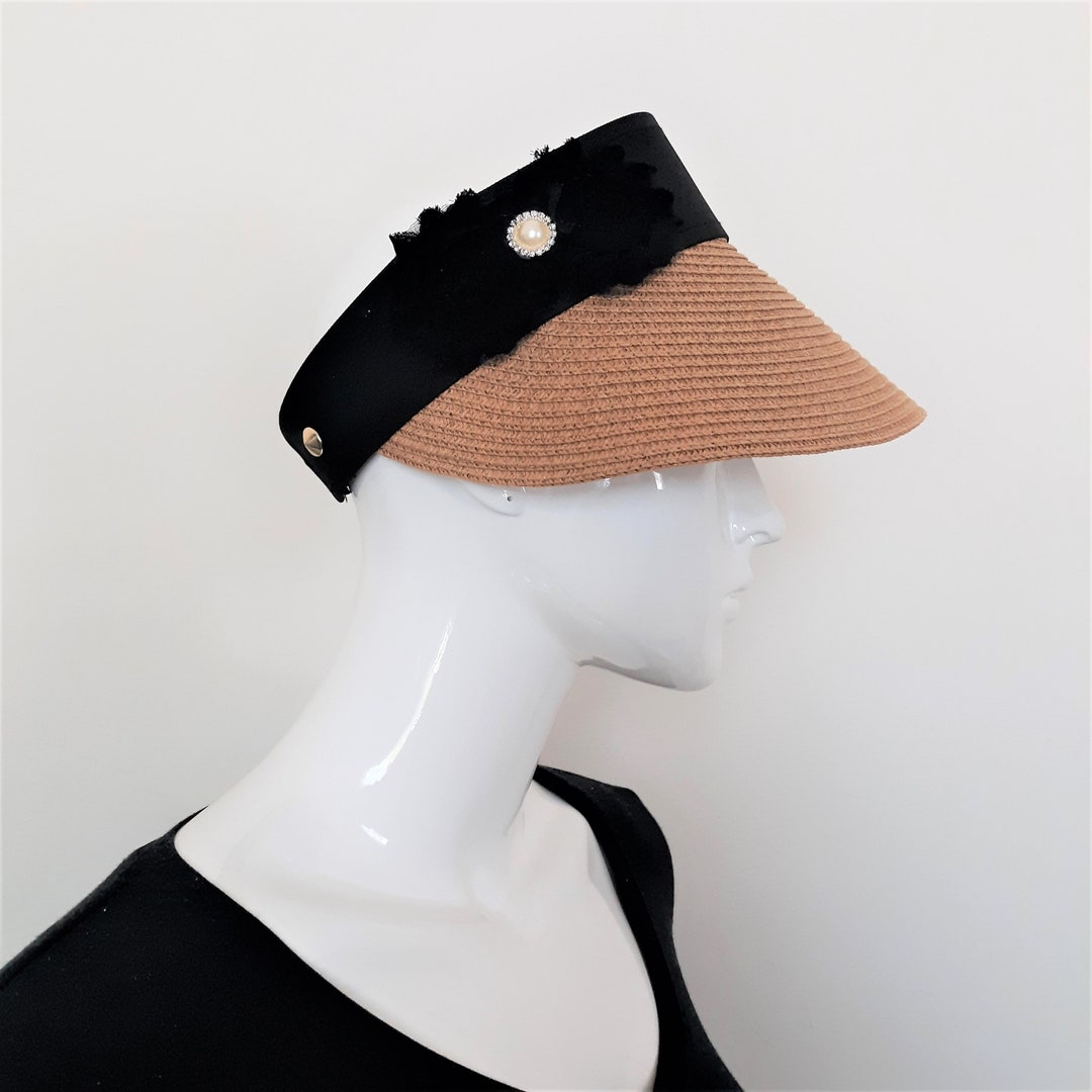 Sun Visor Hat | Wide Brim Summer Straw Crownless Cap | Beach Visor With ...
