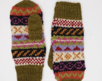 Fair Isle Mittens - Etsy
