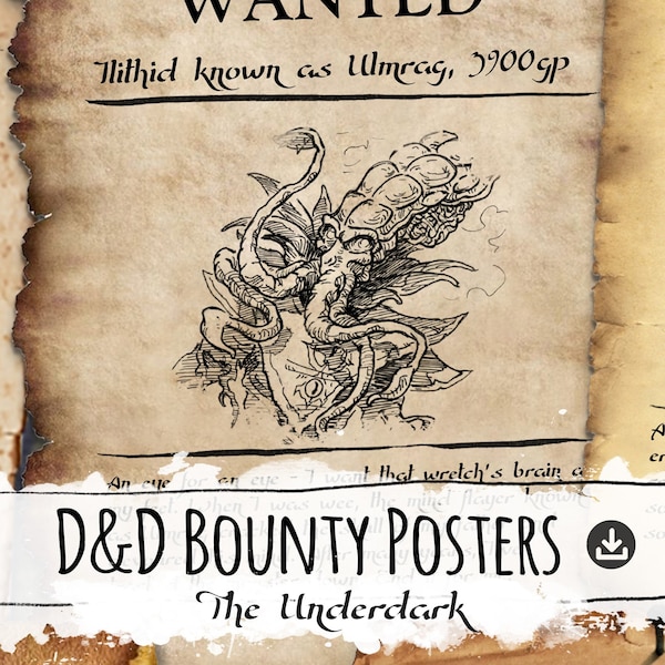 D&d Bounty Poster - Etsy