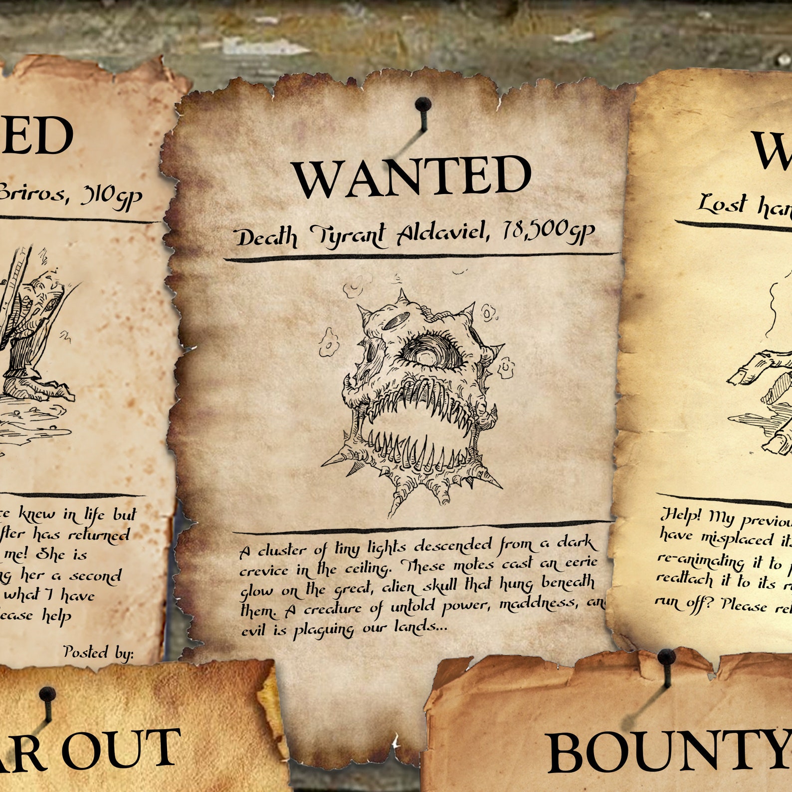 D&D Bounty Poster crypts and Tombs editable PDF - Etsy