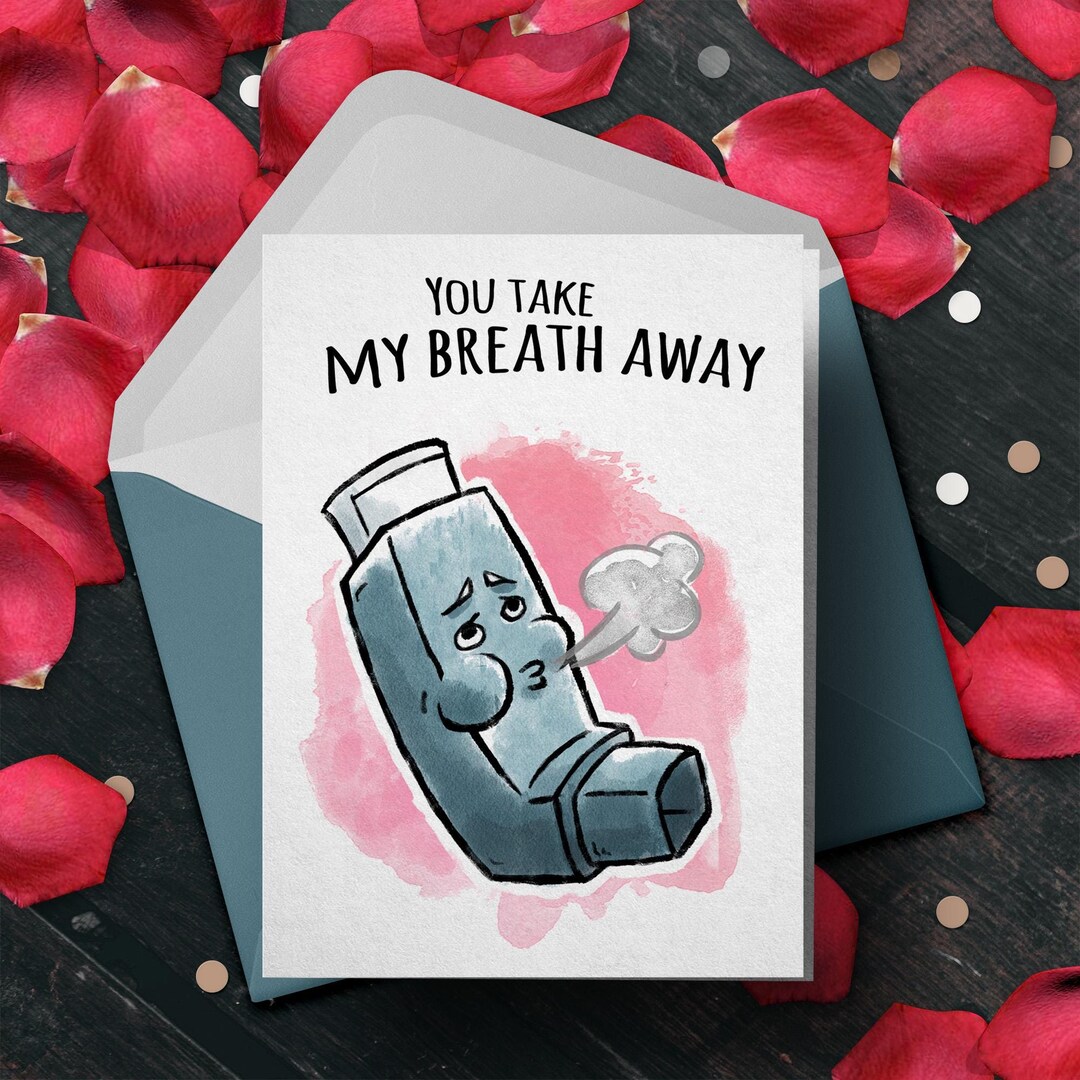 Funny Love Card "take My Breath Away" - Pun Couples Card for Partner ...