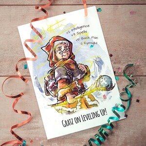 D&D Birthday Card gratz Dungeons and Dragons Card, Critical Role Dnd ...
