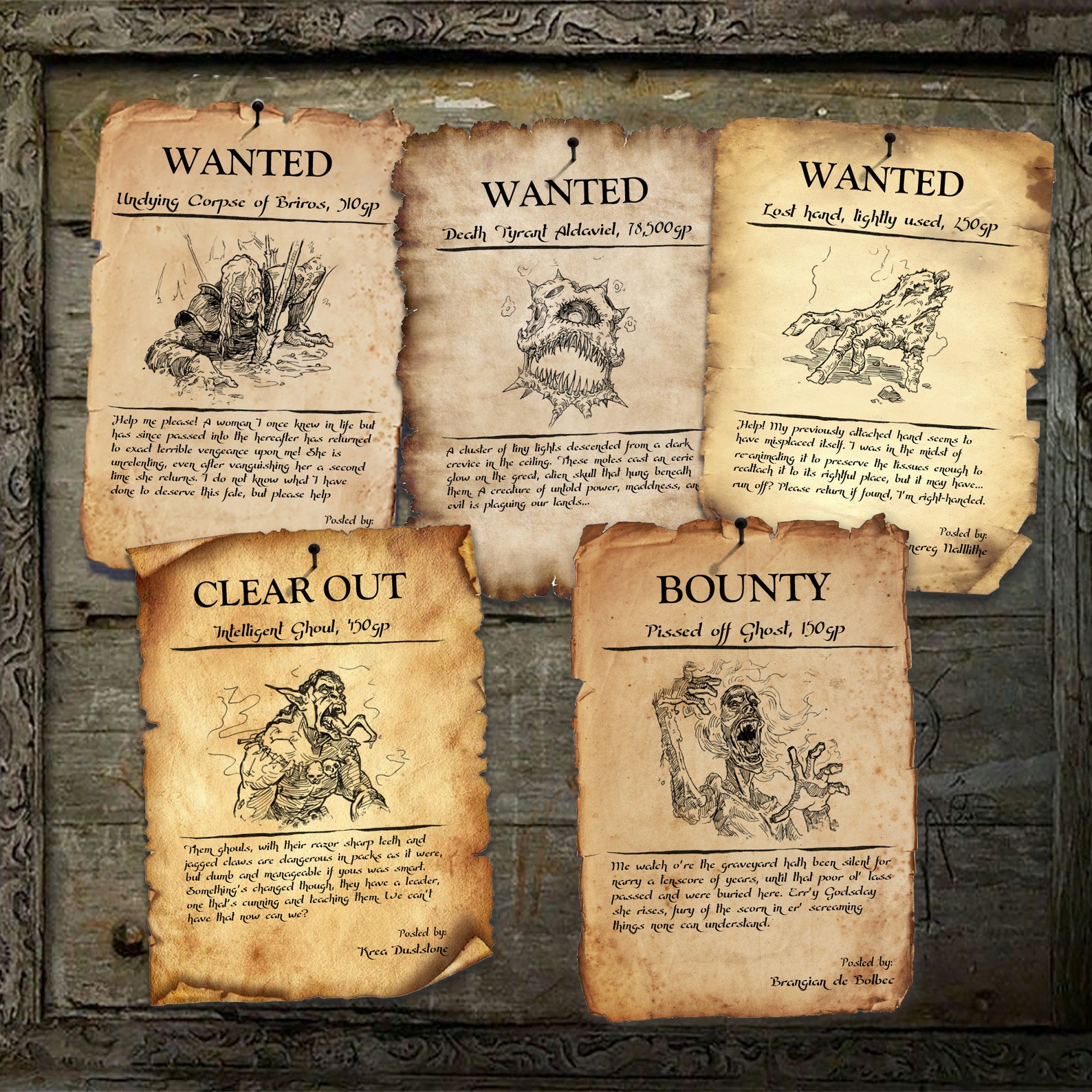 D&D Bounty Poster crypts and Tombs editable PDF - Etsy