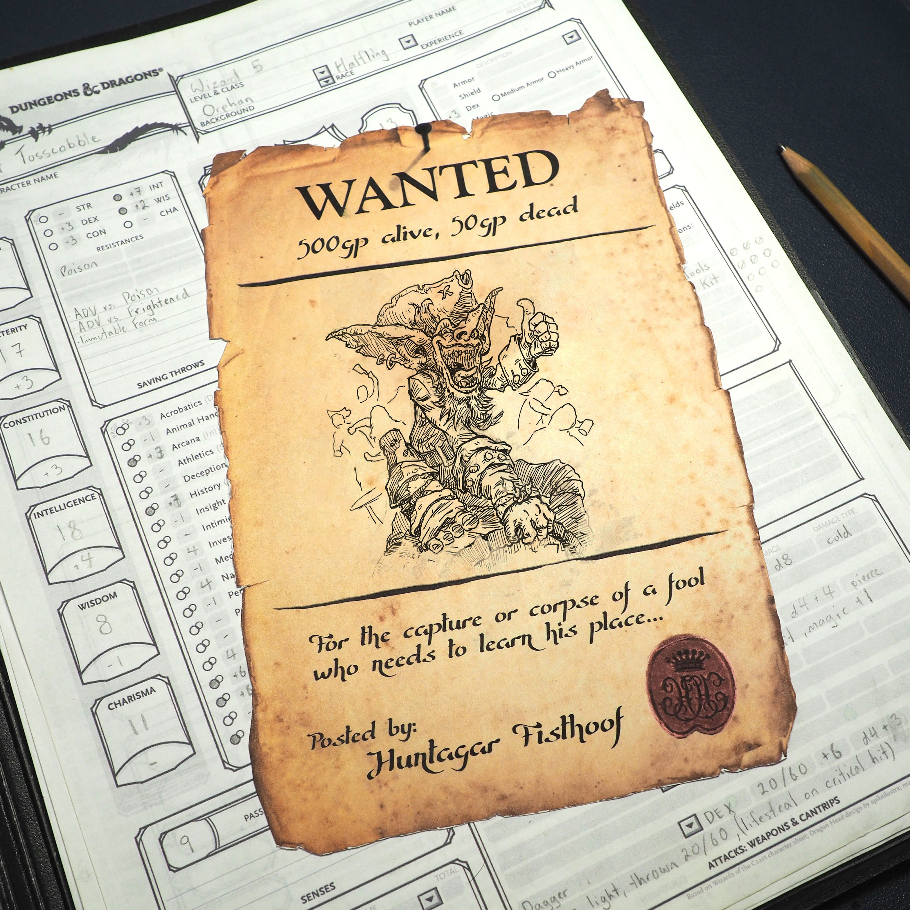 D&D Bounty Poster starter Pack editable PDF | Etsy