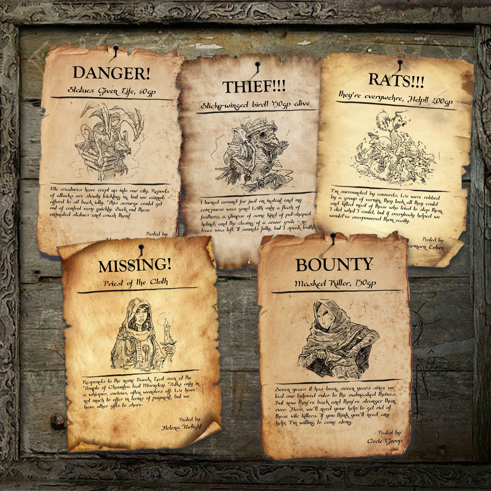 D&D Bounty Poster "towns and Cities" (editable PDF) - Dungeons and ...