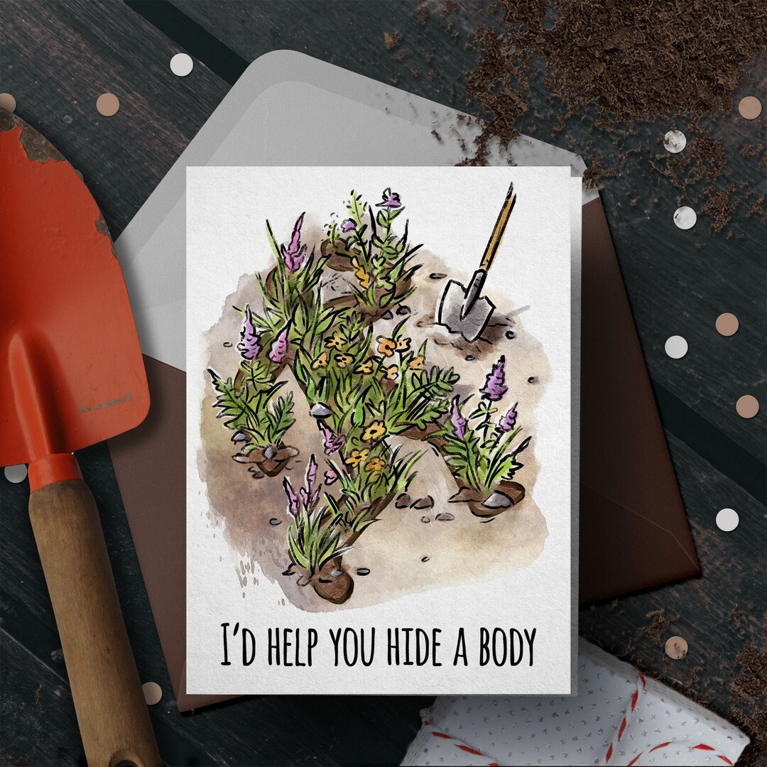 Dark Funny Birthday Card hide a Body Morbid Dark Birthday Card for ...