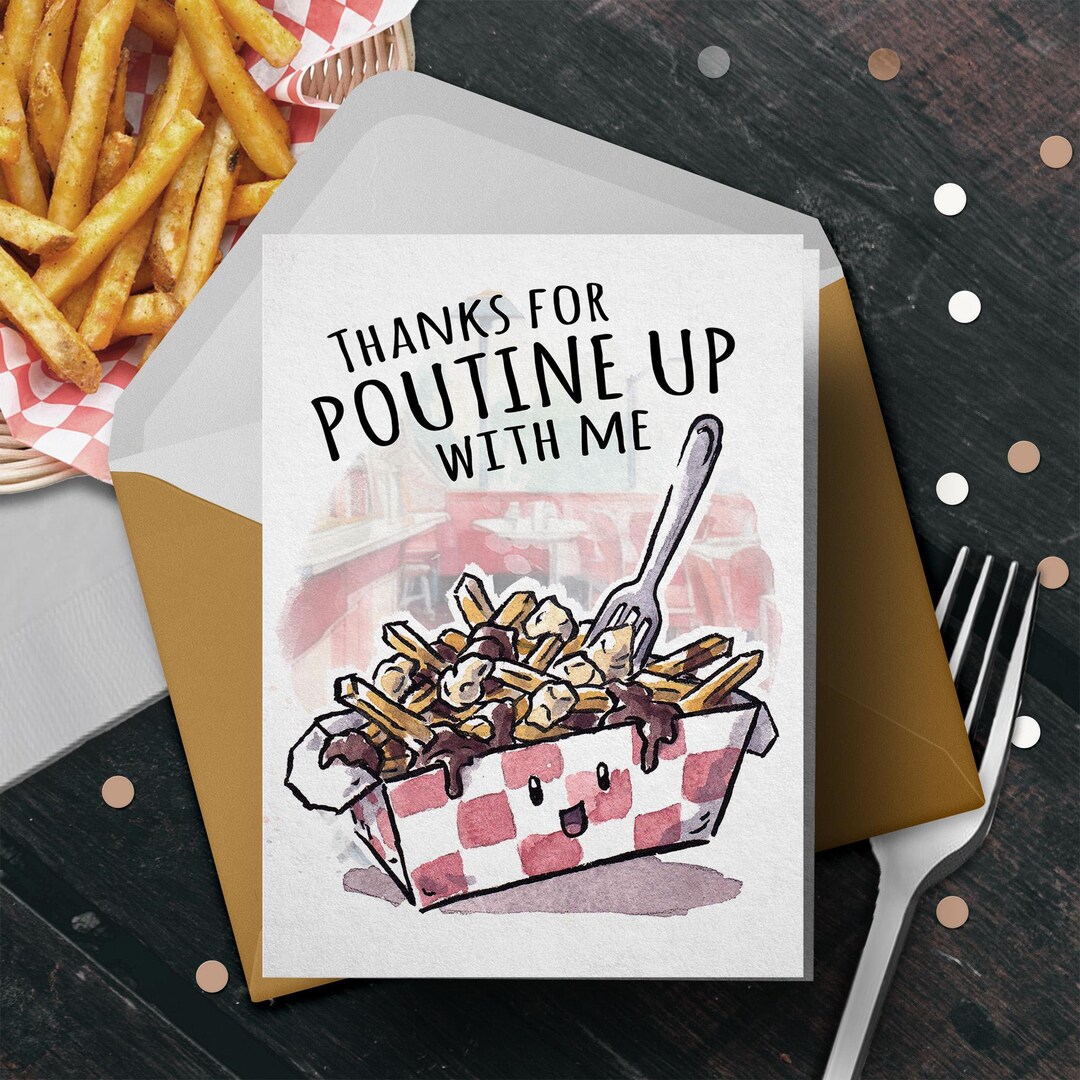 Food Valentines Day Card "poutine up With Me" - Anniversary Gift for ...