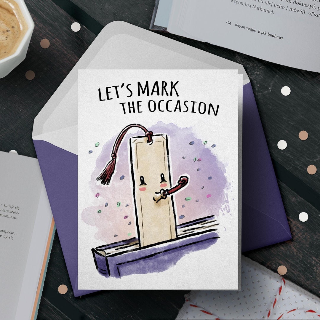Reader Birthday Card "mark the Occasion" | Book Lover Birthday Card for ...