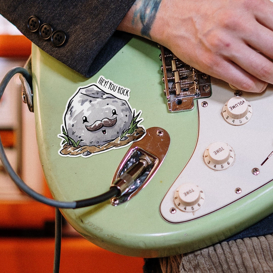 Cute Punk Rock (and Roll) Sticker "you Rock!" - Punny Sticker for ...