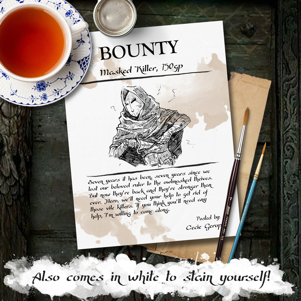 D&D Bounty Poster towns and Cities editable PDF - Etsy