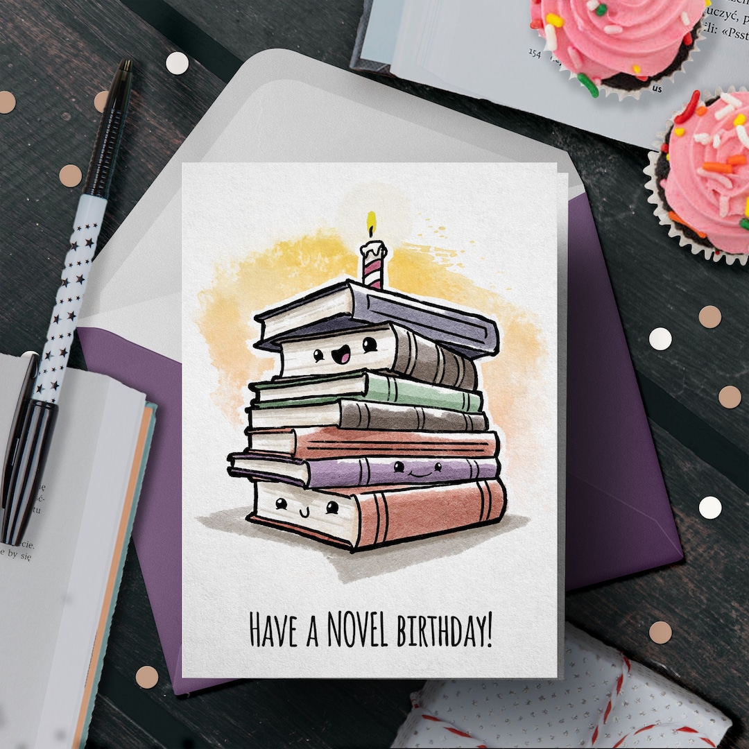 Funny Book Card novel Birthday Birthday Card for Book Lover Friend ...