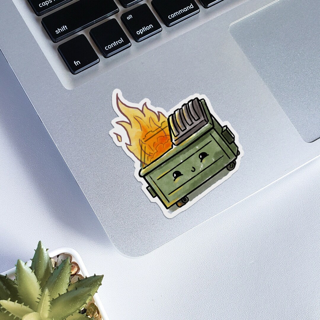 Dumpsterfire Meme Sticker "trashfire" - Punny Sticker for Phone ...