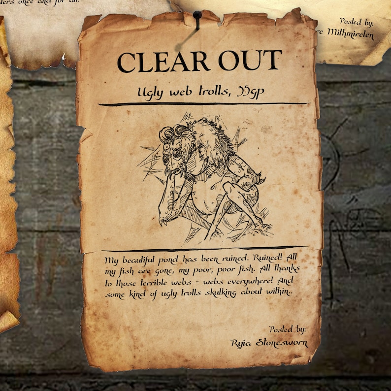 D&D Bounty Posters forests and Fey editable PDF - Etsy