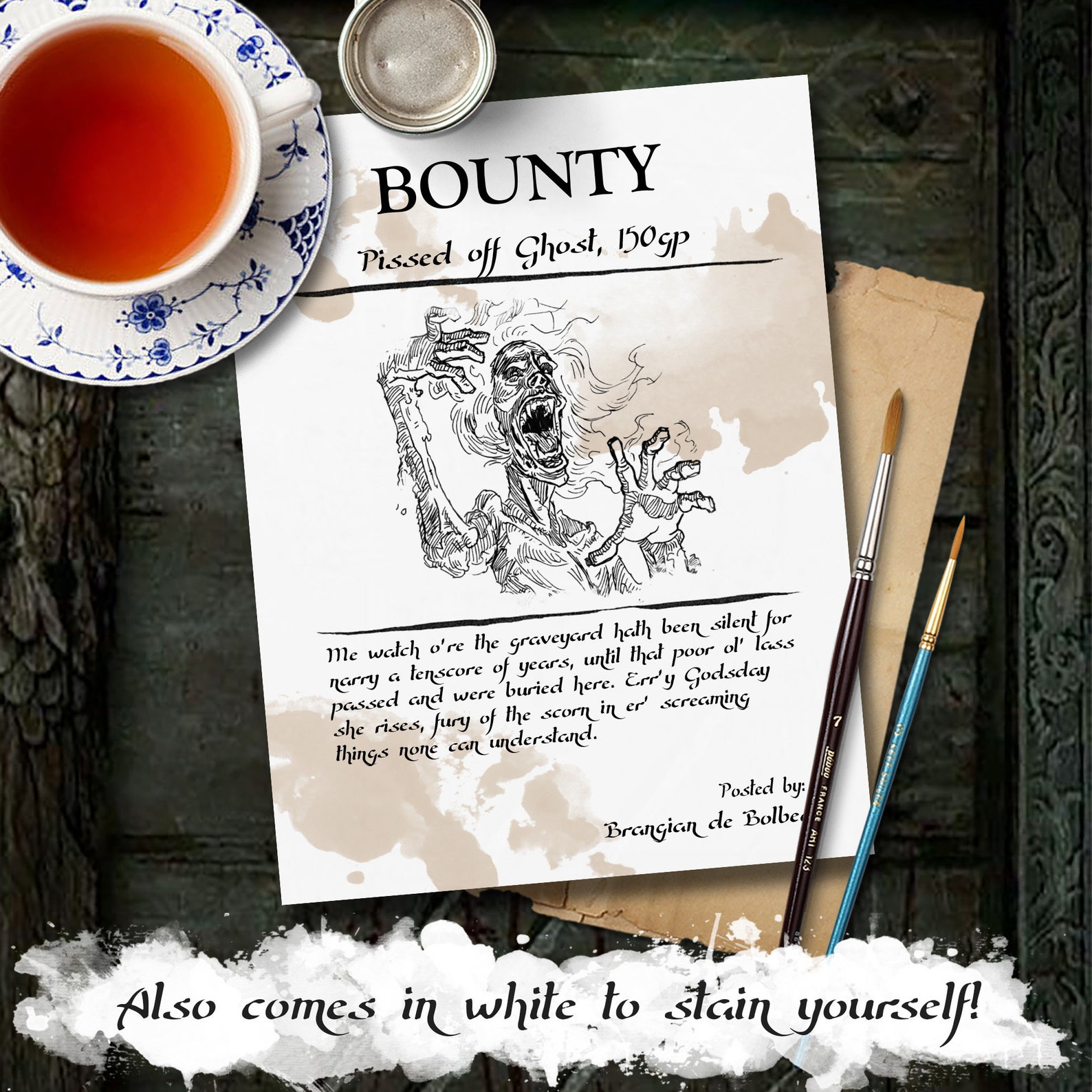 D&D Bounty Poster crypts and Tombs editable PDF - Etsy