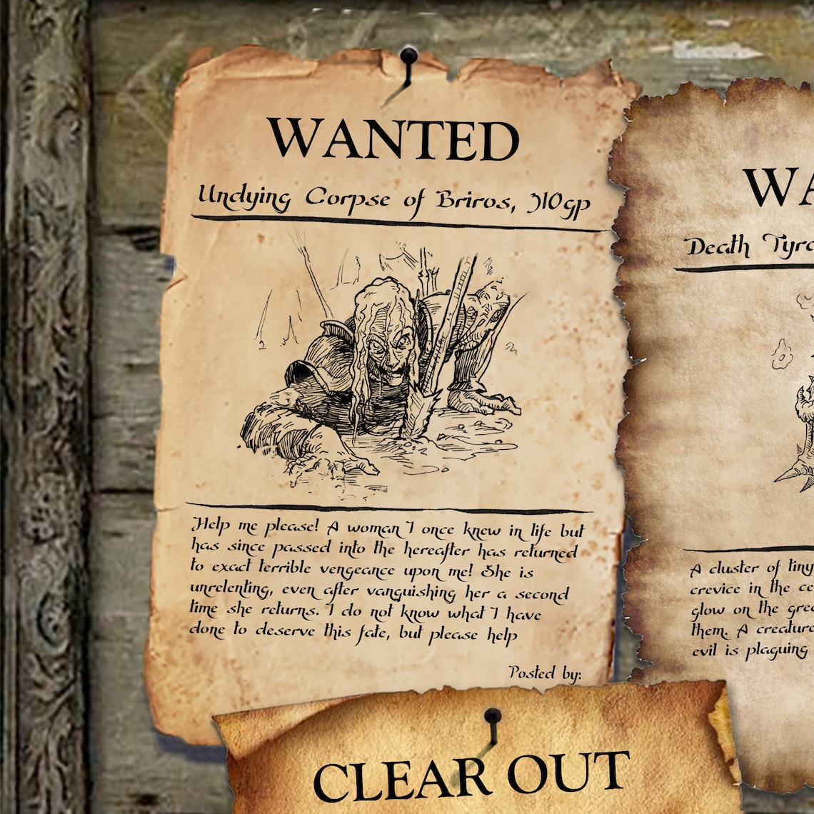 D&D Bounty Poster crypts and Tombs editable PDF - Etsy