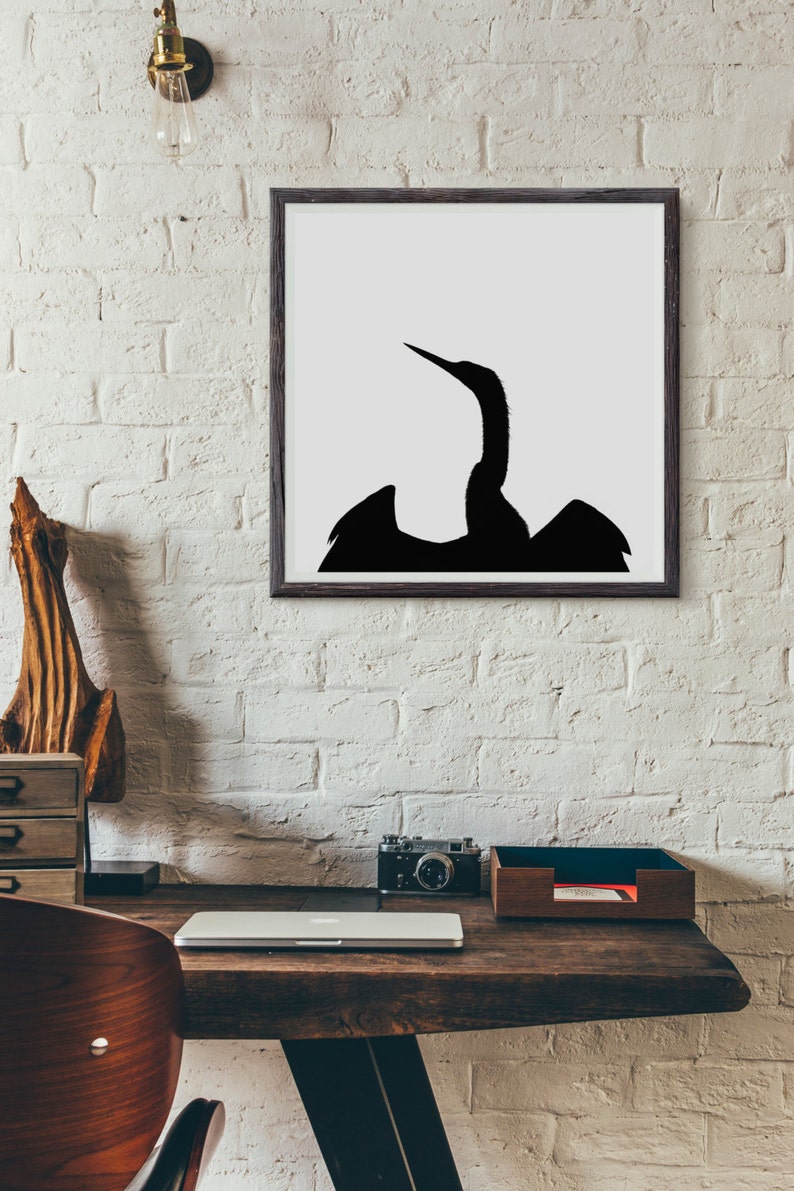 Photography Print Wall Art Fine Decor "florida Anhinga Silhouette" - Etsy