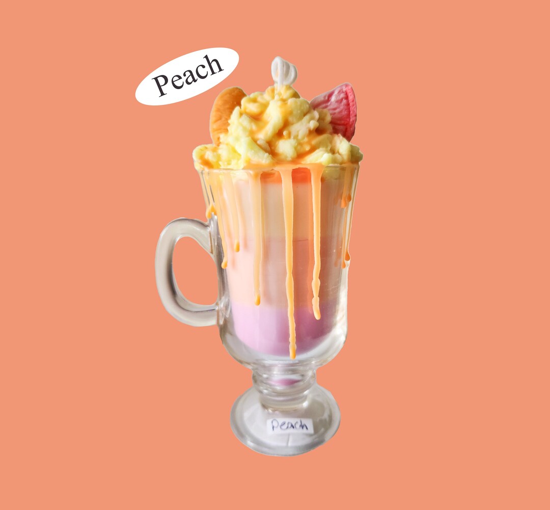 Peach Candle, Decorative Candle, Homemade Candle, Autumn Candle ...
