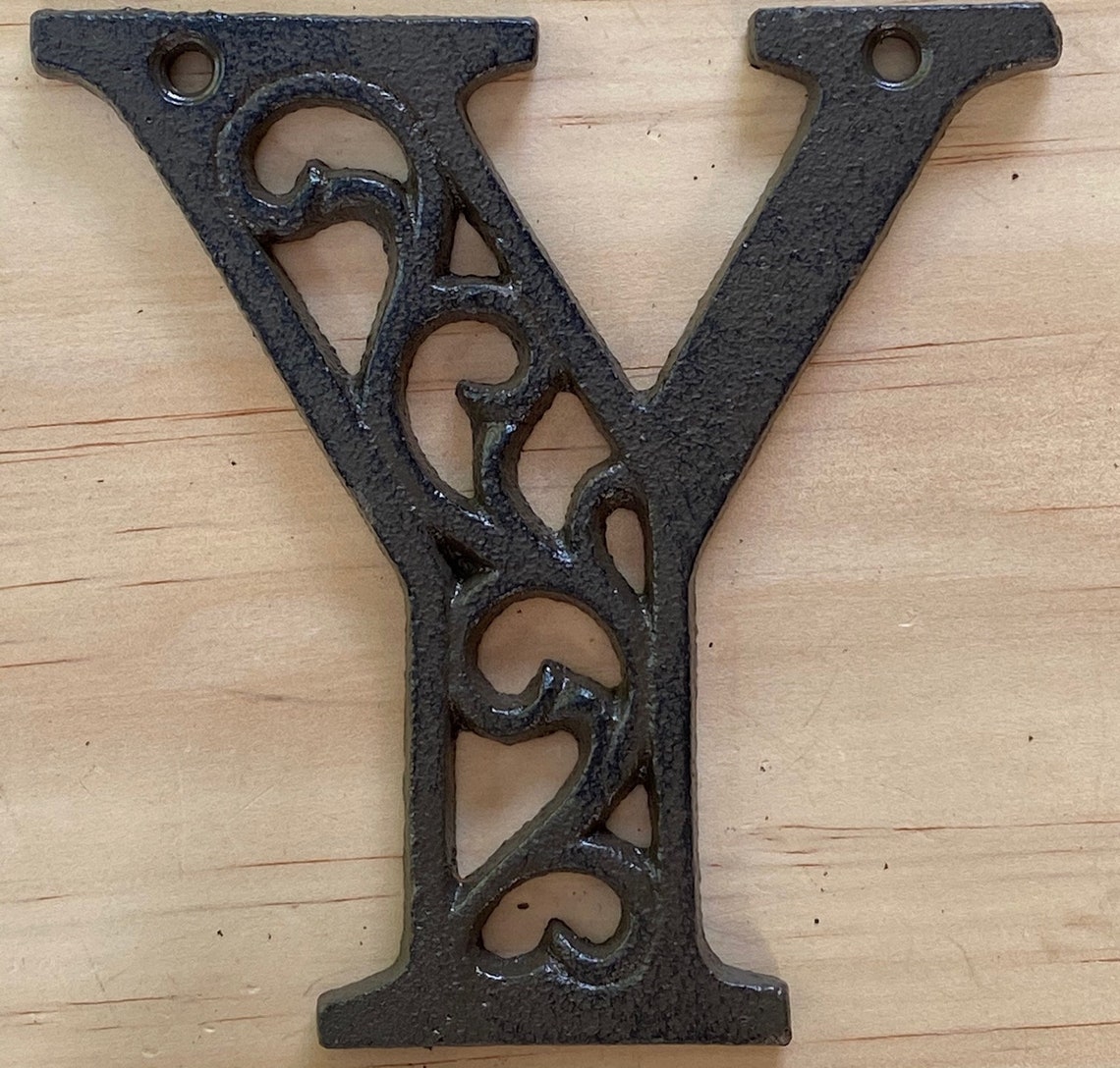 Alphabet Letters Cast Iron Scroll Letter Rustic Victorian - Etsy