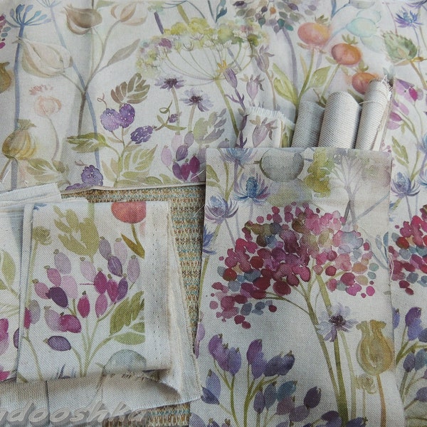 Floral Linen Fabric - Etsy