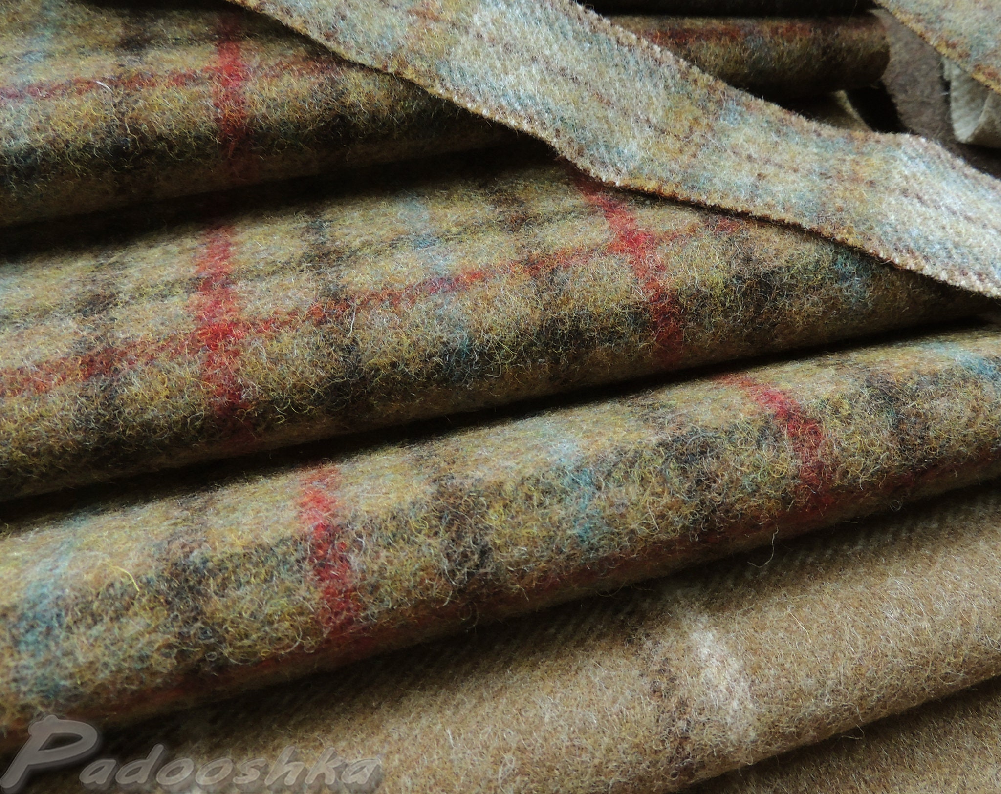 Paquet de tissu à carreaux écossais Brown tartan laine patchwork ...