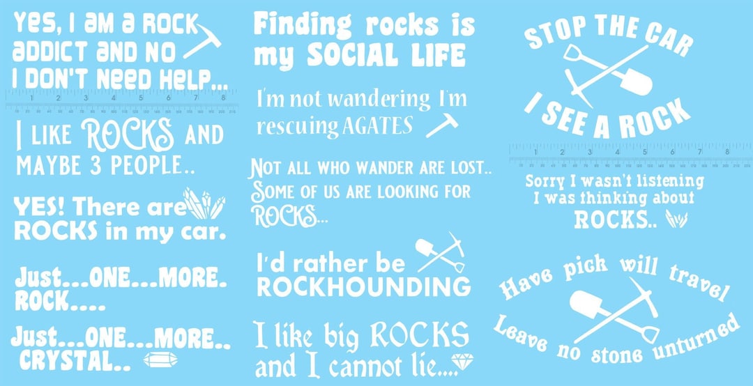 Vinyl Car Decals for Rock Hounds, Custom Stickers, Decals for Cars or ...