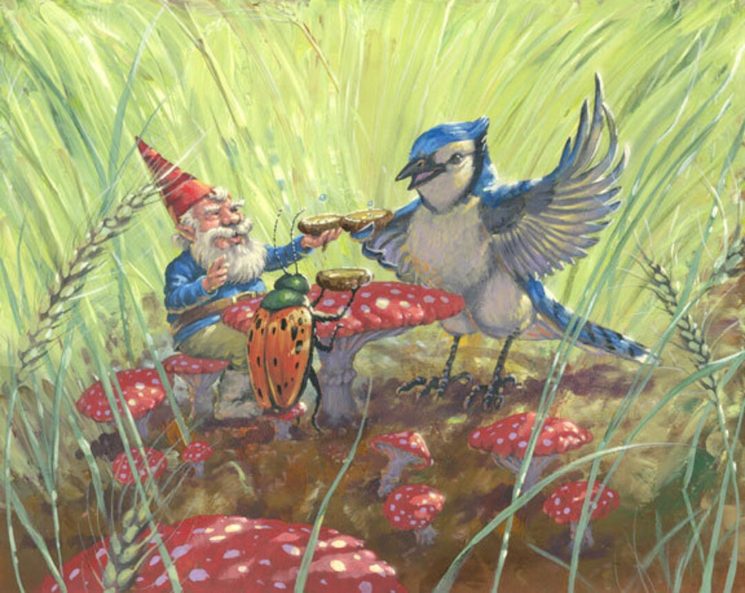 The Blue Bird's Tea Party 8"x10" Fine Art PRINT - Etsy