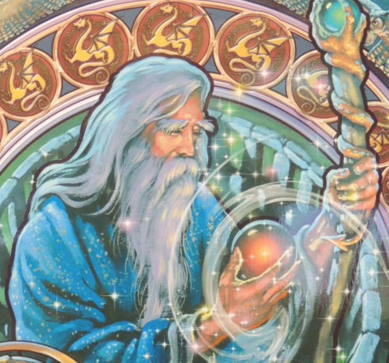 Wizard Merlin Magical Magician Merlin From King Arthur Etsy