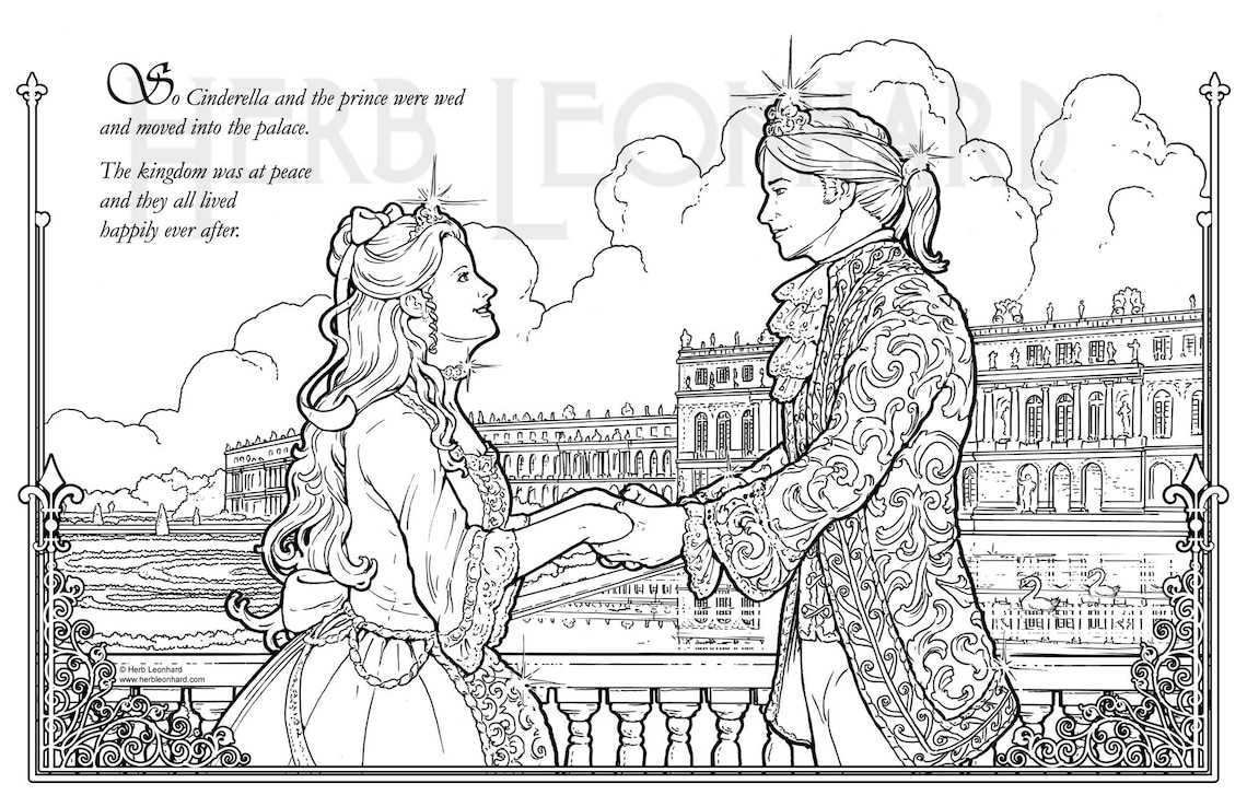 Cinderella Coloring Book Pdf Edition, Herb Leonhard Adult Coloring Book ...